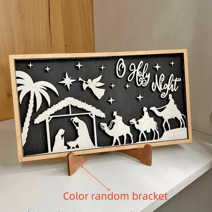 1Pc Stand Christmas Nativity Laser Cut Digital File, Cute Wood Nativity ...