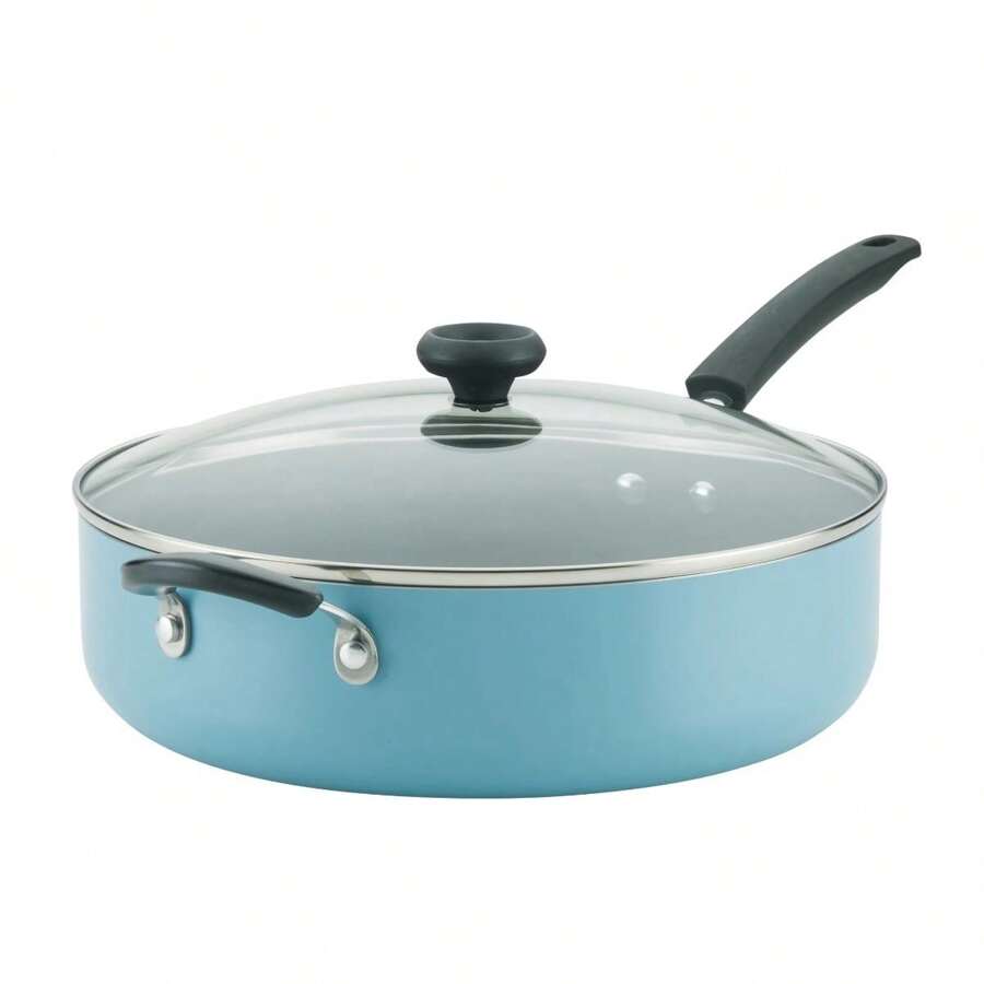 Easy Clean 6 Quart Aluminum Covered Jumbo Cooker Skillet With Helper ...