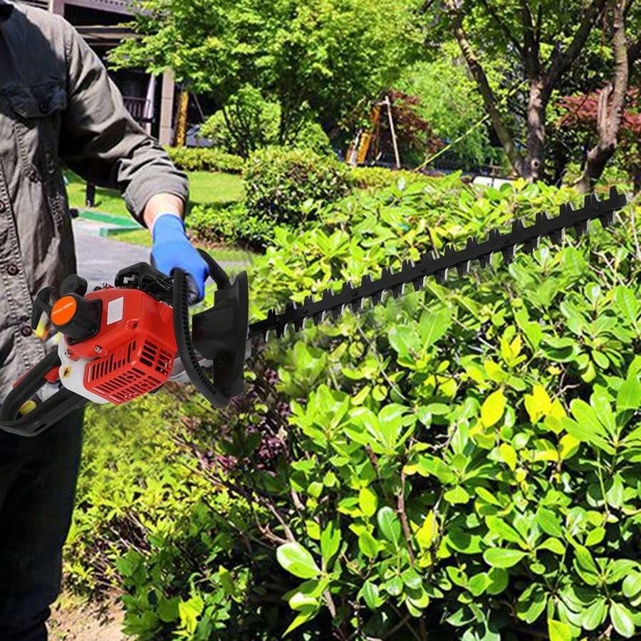 1 Set 24 Inch Fuel-Efficient Low Voice High-Powered Hedge Trimmer ...