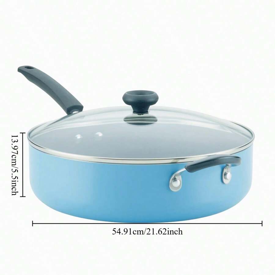 Easy Clean 6 Quart Aluminum Covered Jumbo Cooker Skillet With Helper ...