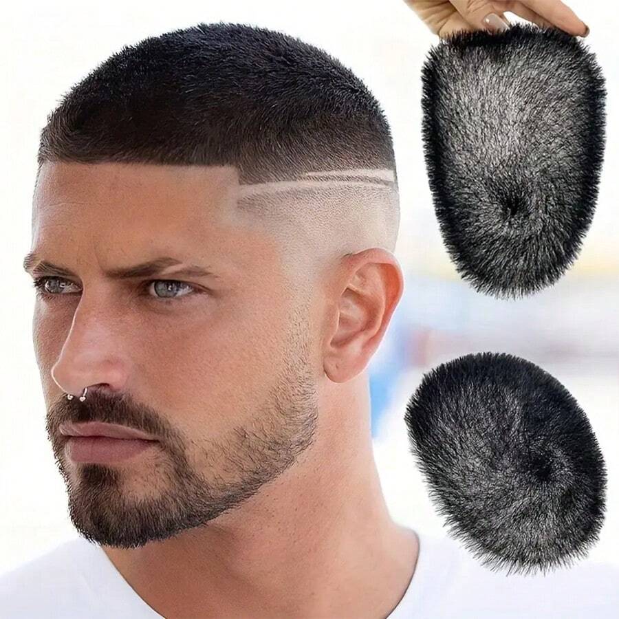 6*8 Inch Lace Base Mens Toupee Full Poly Skin Hair System For Men ...