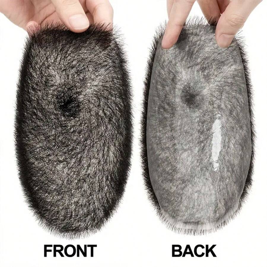 6*8 Inch Lace Base Mens Toupee Full Poly Skin Hair System For Men ...