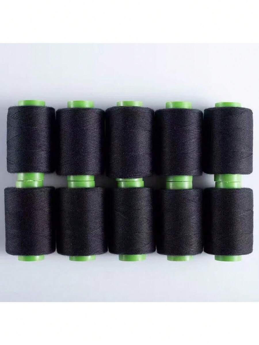 10 Rolls Mixed Black And White Sewing Thread, DIY Sewing Thread For ...
