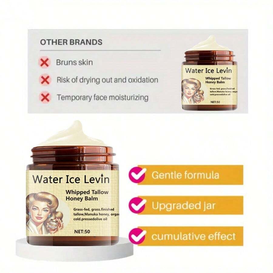 Water ice levin كريم وجه مرطب من دهن ودهن العجل والعسل الطبيعي مع رائحة ...