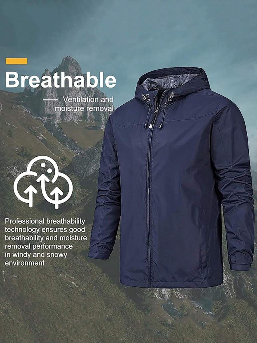 VAST&HAZY VAST&HAZY Men's Lightweight Waterproof Rain Jacket,Shell ...