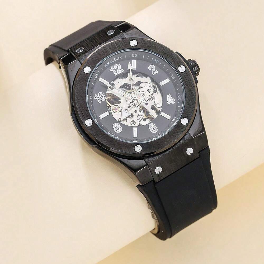 REALLUX REALLUX, Reloj de hombre automático mecánico de esqueleto de ...