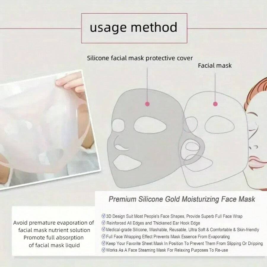 1PC Reusable Anti-Wrinkle Silicone Face Mask Holder For Sheet Masks ...