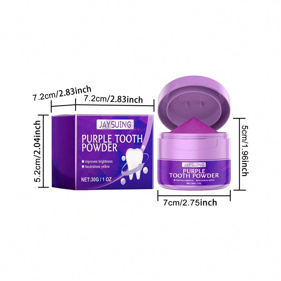 30g Teeth Whitening Powder, Removes Stains & Plaque, Natural Fresh ...