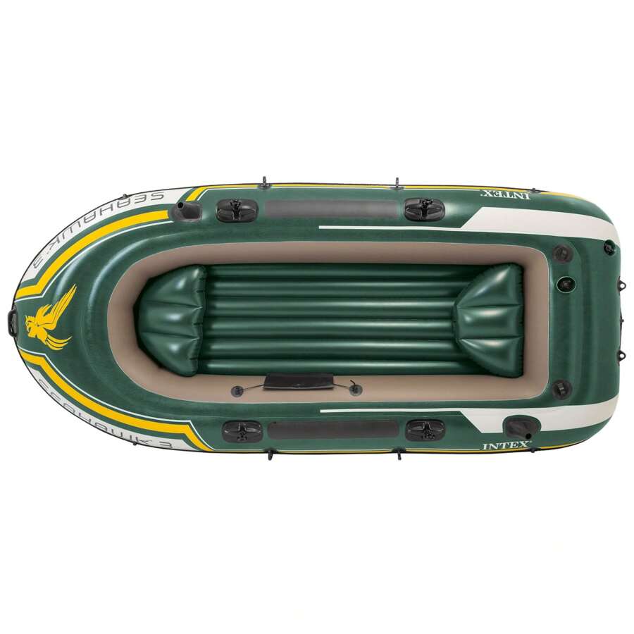 Intex Intex Seahawk 3 Person Inflatable Rafting Boat Set With Aluminum ...