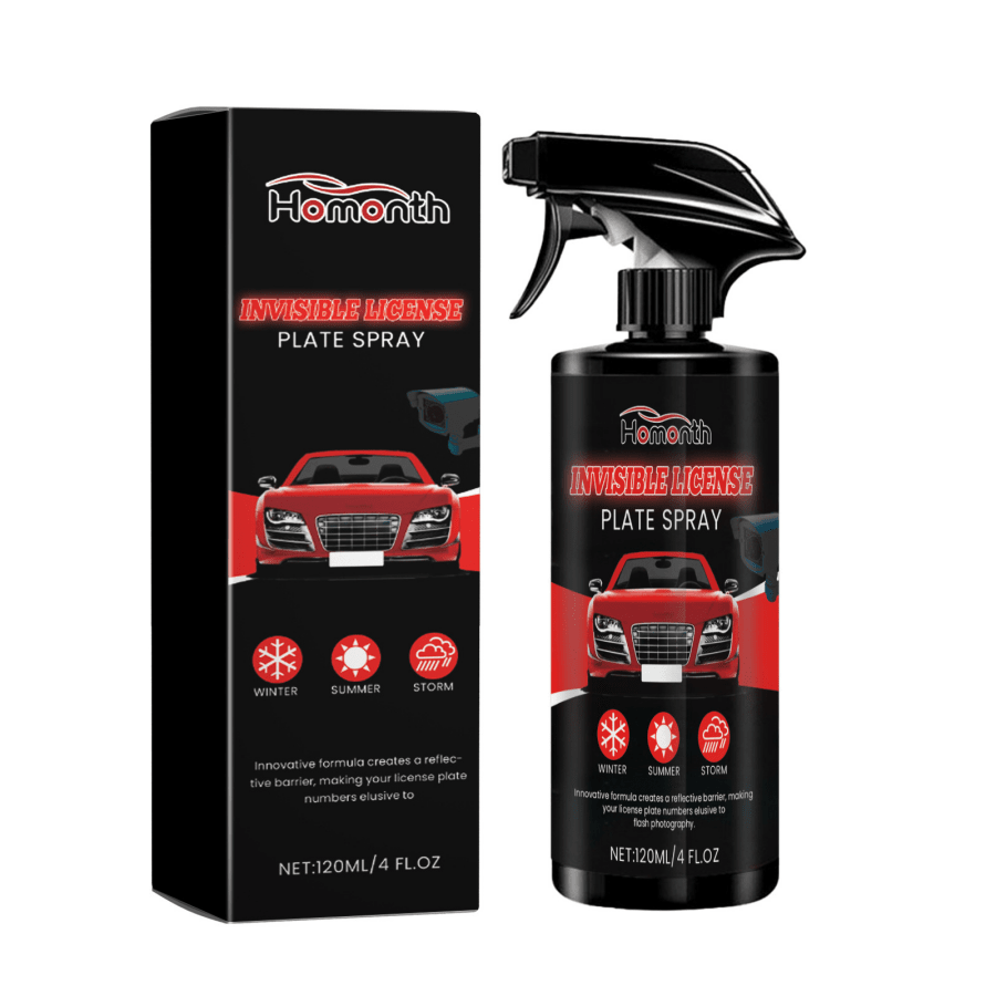 Homonth Invisible License Plate Spray, Spray e monitoramento de limpeza ...