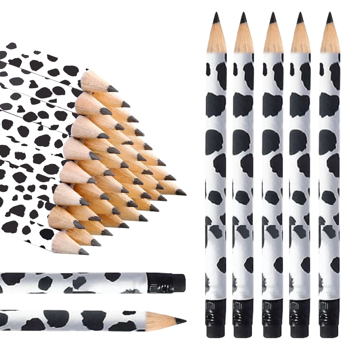 25pcs Cow Print Mini Pencils, Animal Gift Ideas Animals And Pets ...