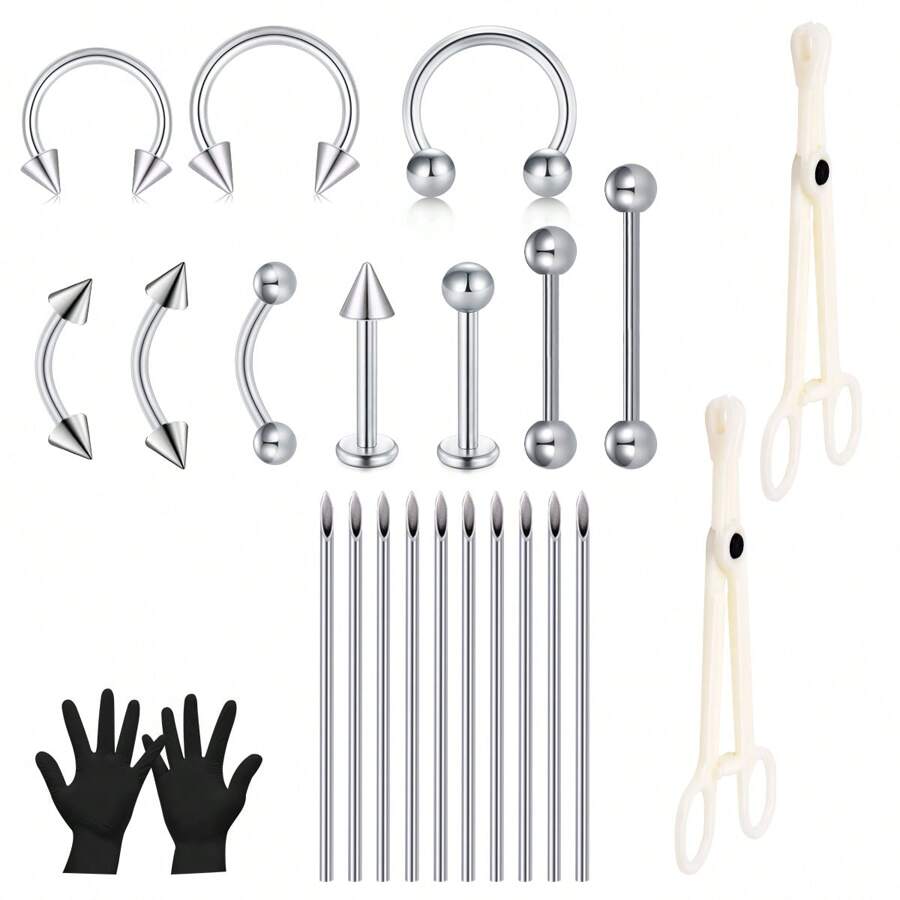 Piercing Kit For All Piercings Professional Nose Piercing Kit Septum ...
