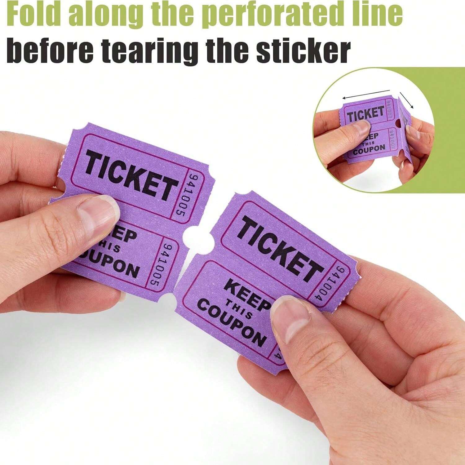 2000 boletos de rifa por rollo, boletos dobles 50/50 por rollo para ...