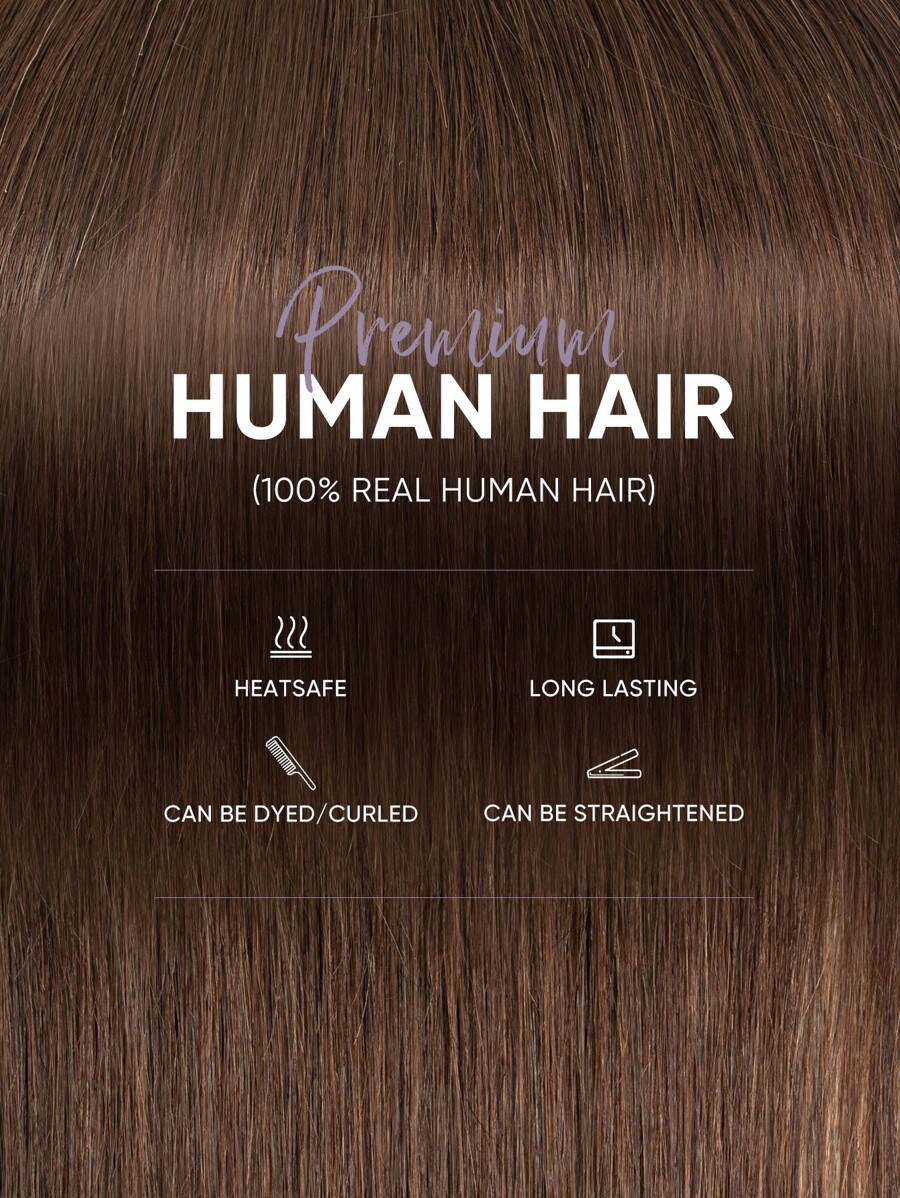50 piezas Extensiones de cabello humano con punta en U, color 4 Chocolate Brown, de 14 a 22 ...