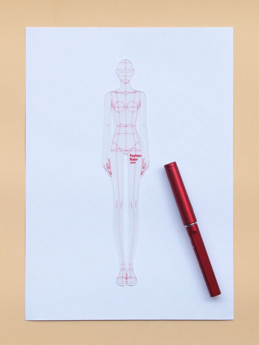 Fashion Illustration Ruler Template Used To Draw Fashion Models ...