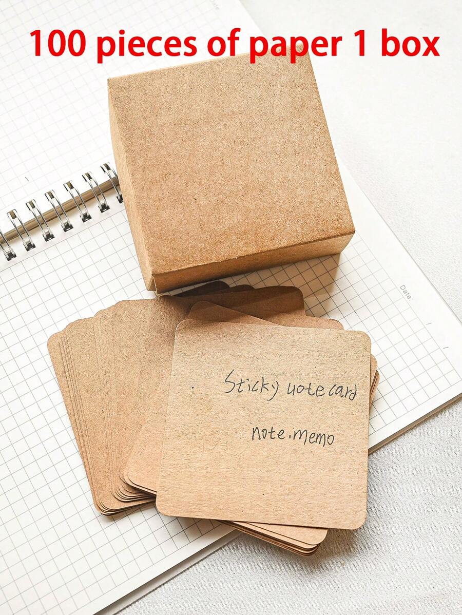100 Papier Karten, 1 Box Kartenpapier Notizpapier Briefkarten ...