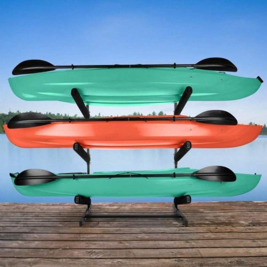 Sportz Kayak Storage Rack - Freestanding Kayak Stands With Padded Arms ...