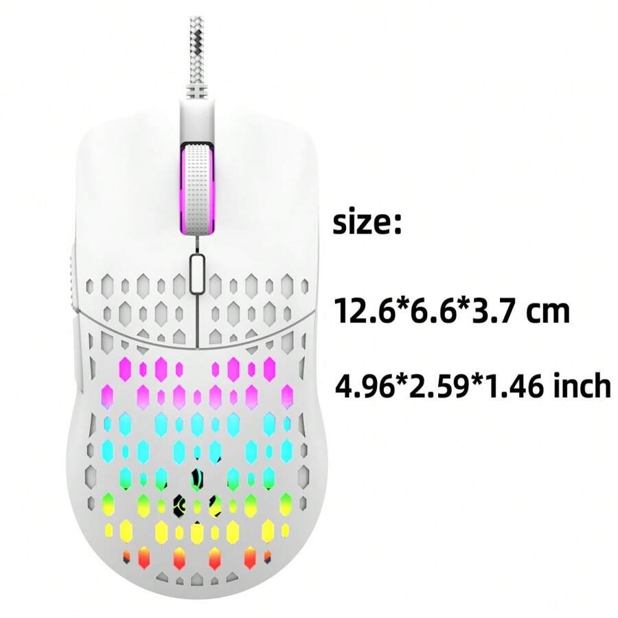 G701 Wired 6 Keys Mouse Colorful Lighting Gaming And Office Compatible With Microsoft Windows ...