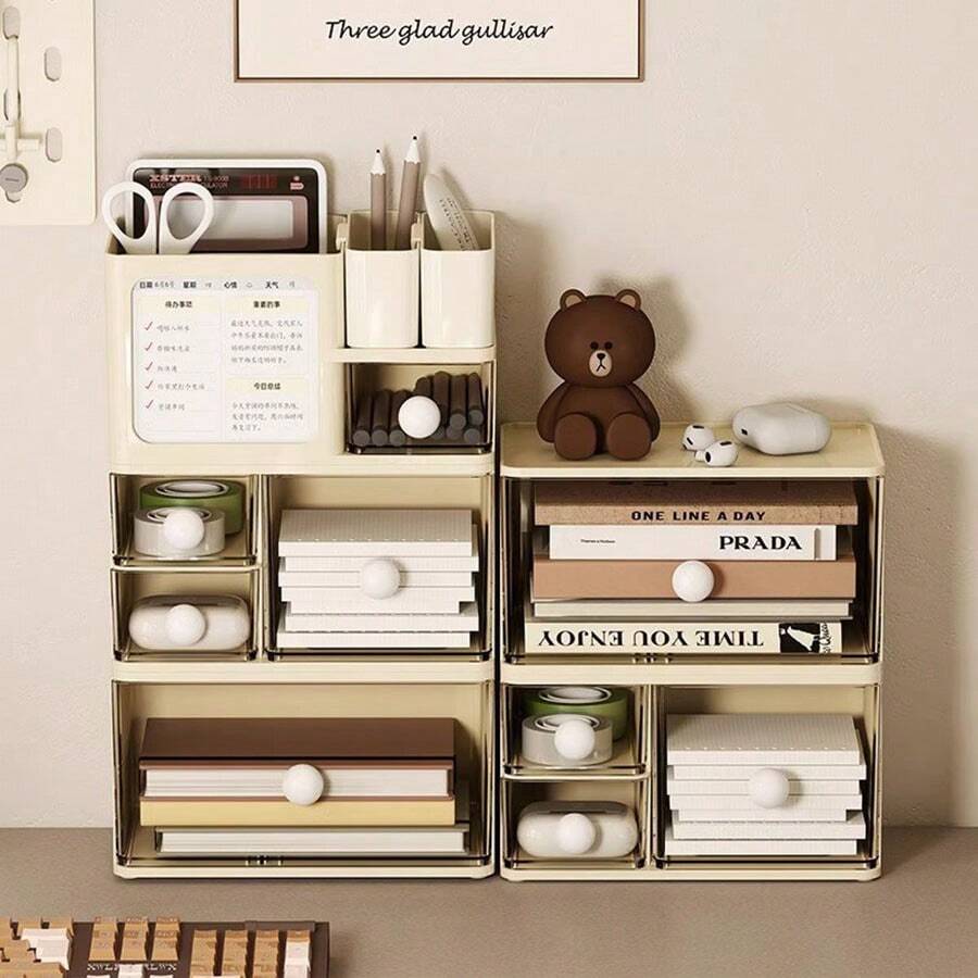 Acrylic Desktop Storage Box Drawer Type Sundry Shelf, Office ...