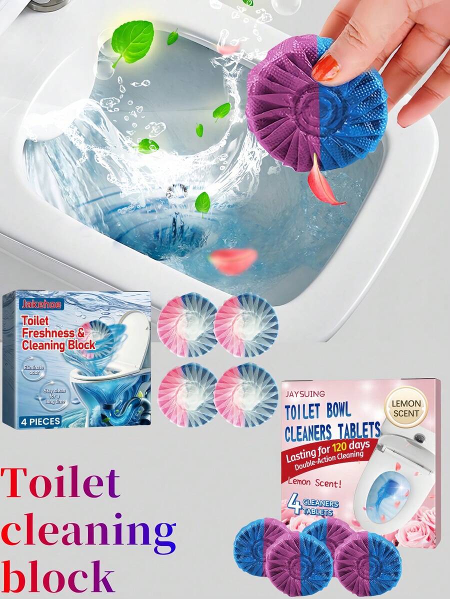 Toilet Cleaner Blocks - Deodorizing & Descaling Toilet Cleaning Blocks ...