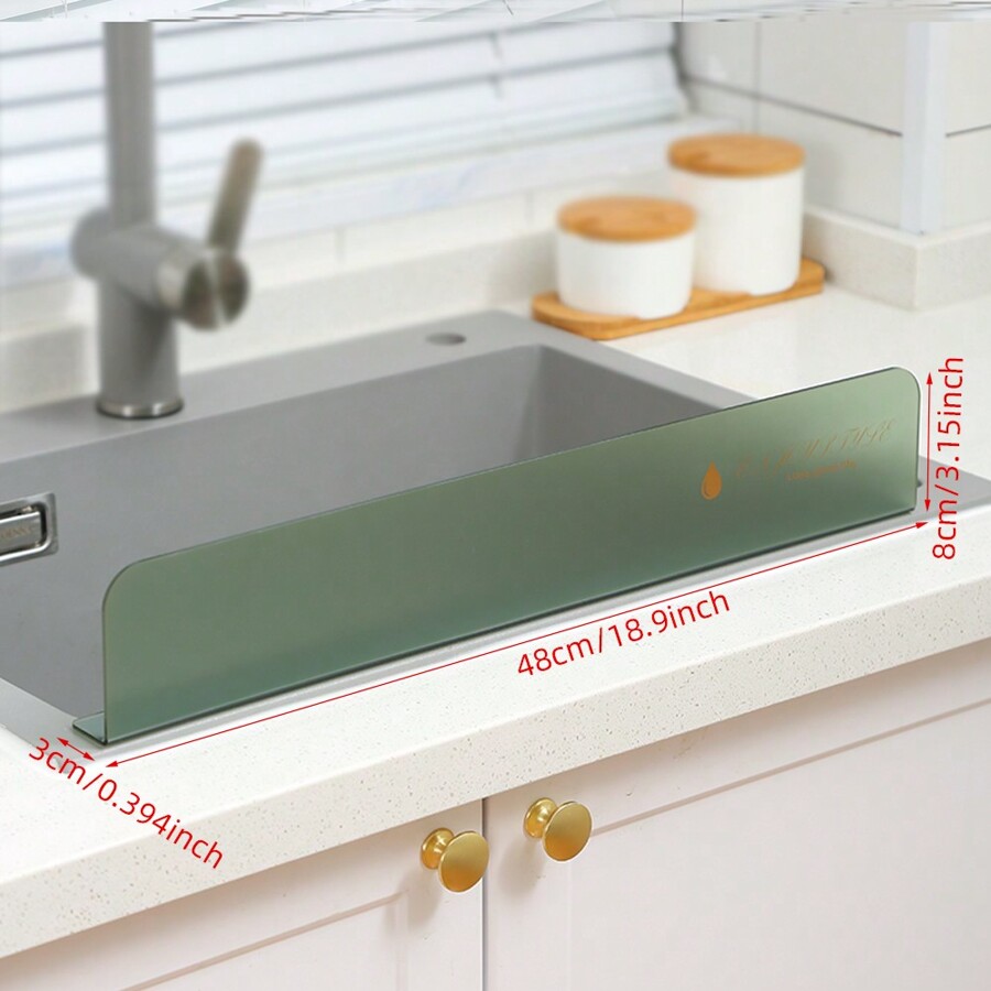 1pc/2pcs Acrylic Sink Splash Guard, Kitchen Sink Splash Shield, Water ...