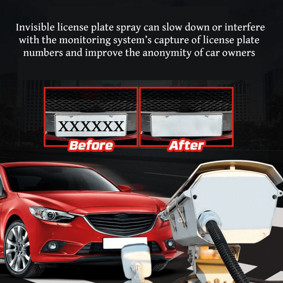 Homonth Invisible License Plate Spray, Spray e monitoramento de limpeza ...