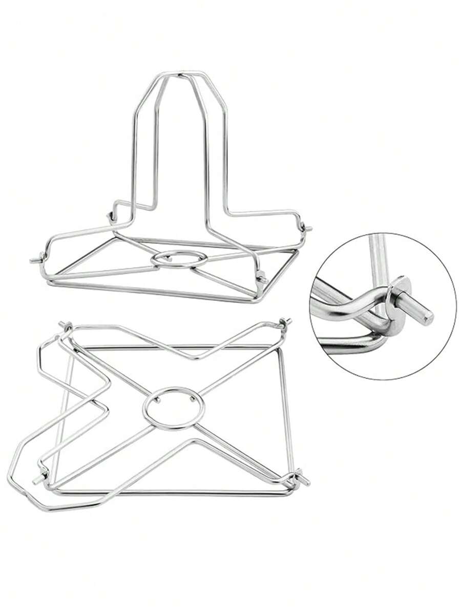 Stainless Steel Foldable Beer Can Chicken Rack, Portable Roasted ...