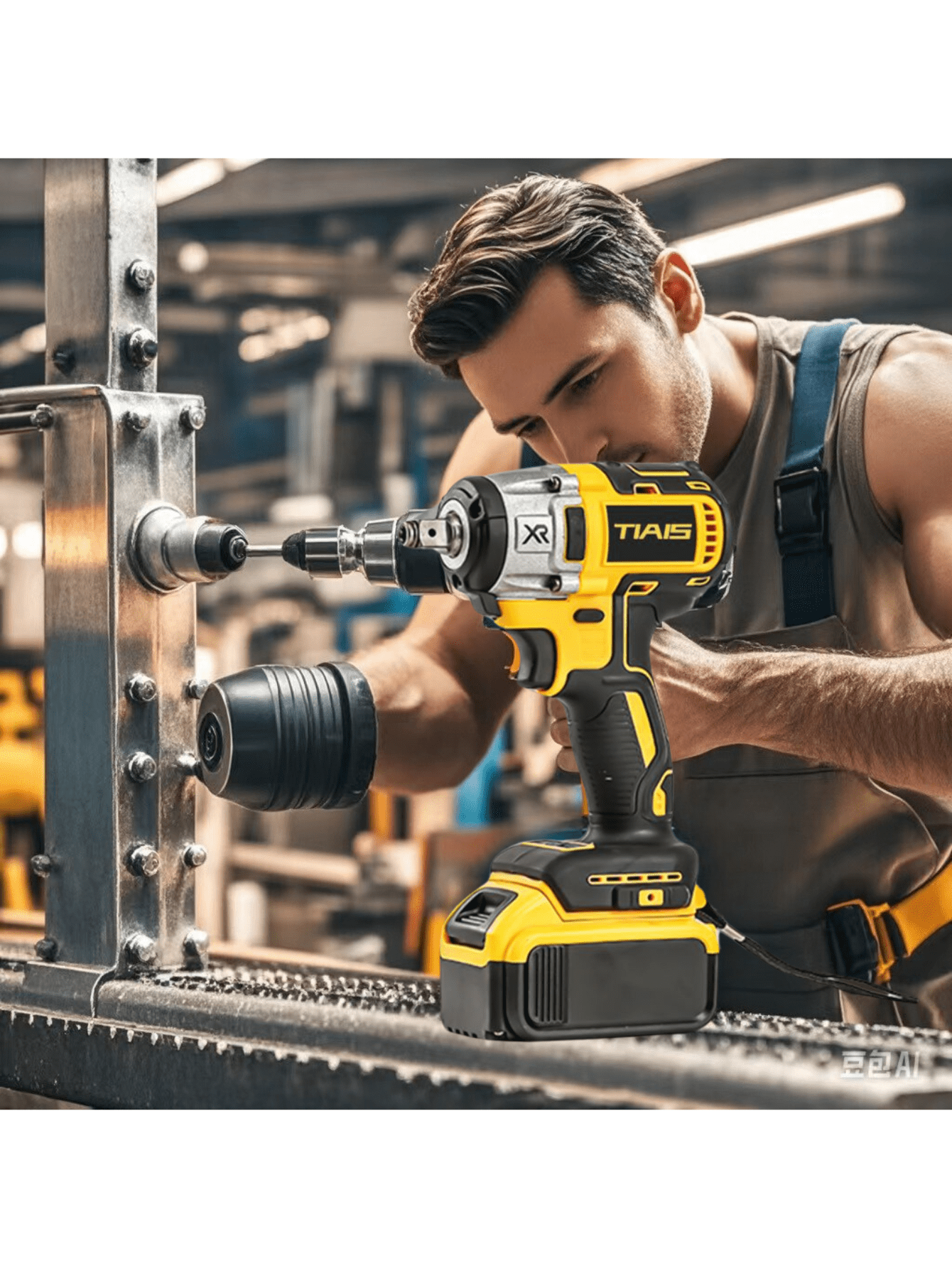 Chave de impacto multifuncional sem escova de alto torque, pistola de ...