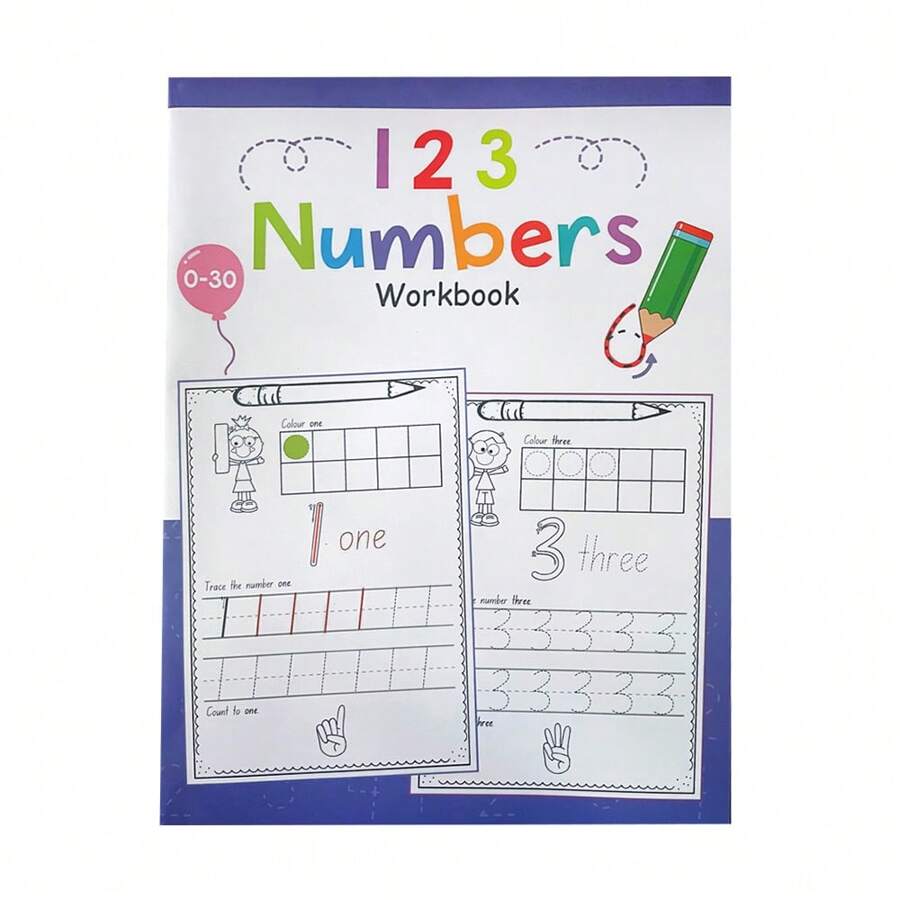 Lachilly 32 Pages Tracing Numbers Workbook For Kids: 123 Early Learning ...