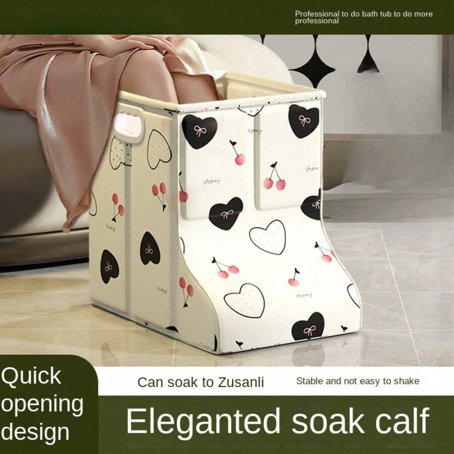 Boots-Shaped Foot Soak Tub, Thick Over-Knee Home Foot Soak Bag ...