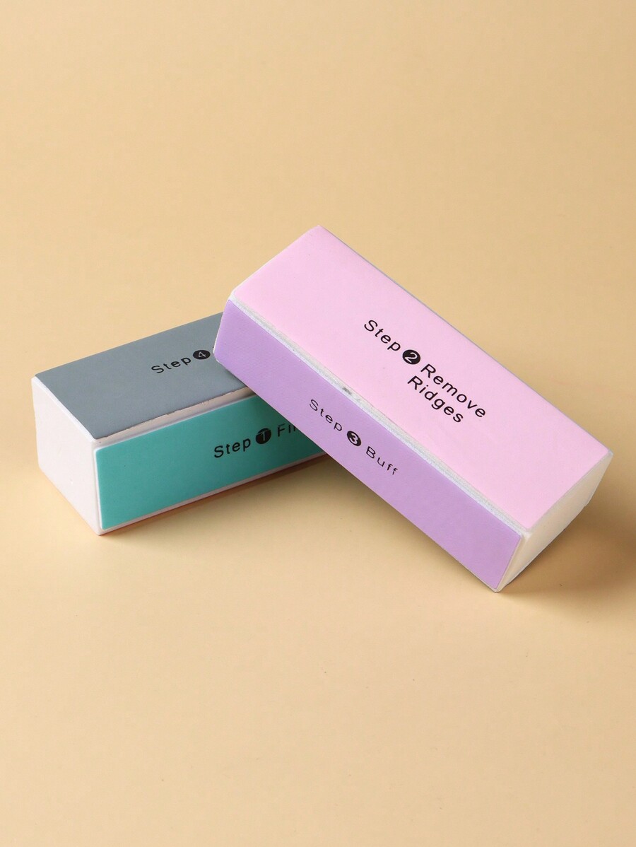 4 Way Nail Buffer Block (12 Pcs), Nail Shine Buffers Blocks Files For Natural And Acrylic Nails ...