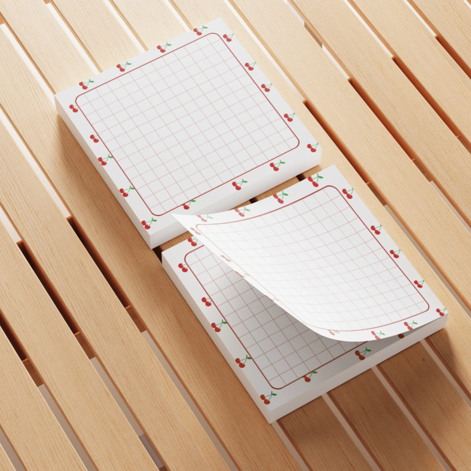 4pcs Cherry Sticky Notes 3x3 Inch 50 Sheets Cherry Note Pads Adhesive ...