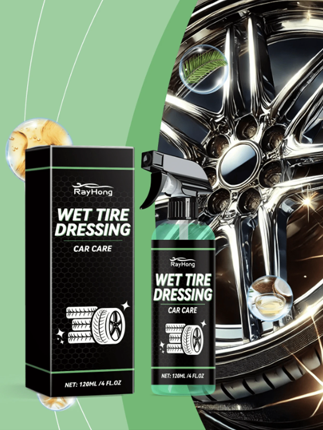 Car Tire Brightening Agent - Gloss Enhancer & Anti-Aging Whitener, Auto ...