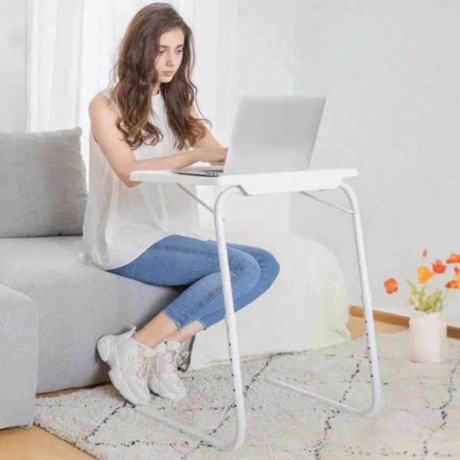 Foldable Tray Table Portable Sofa TV Tray 6 Heights 3 Angles Laptop ...