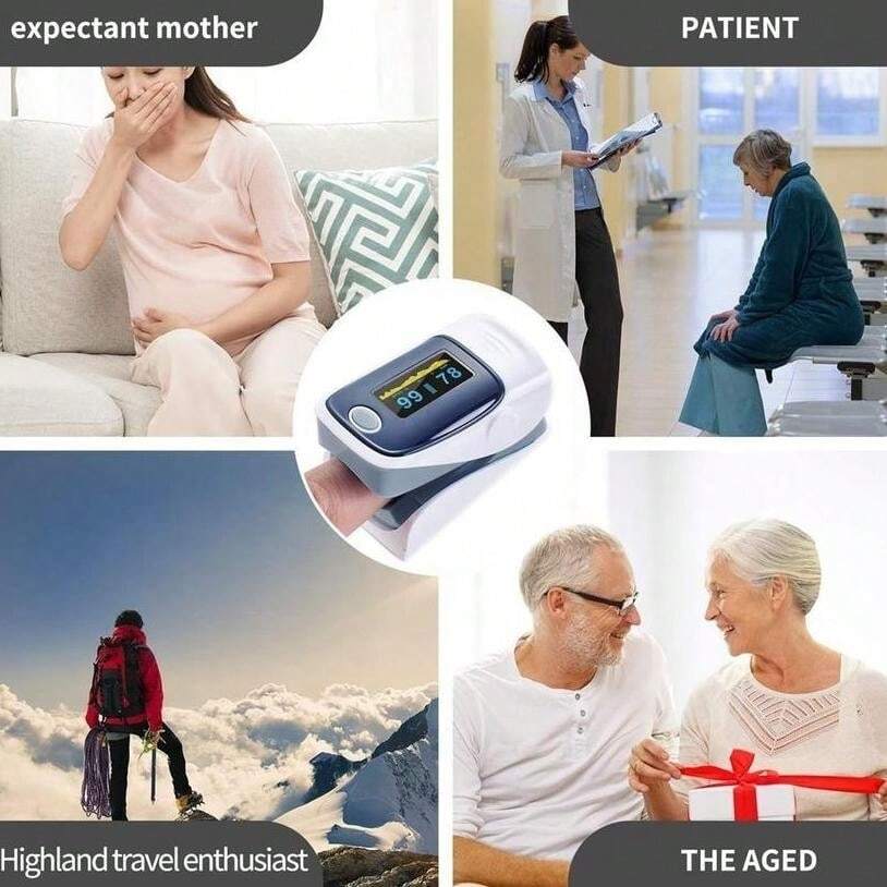 Dailysale Fingertip Pulse Oximeter Blood Oxygen Meter SpO2 Heart Rate ...