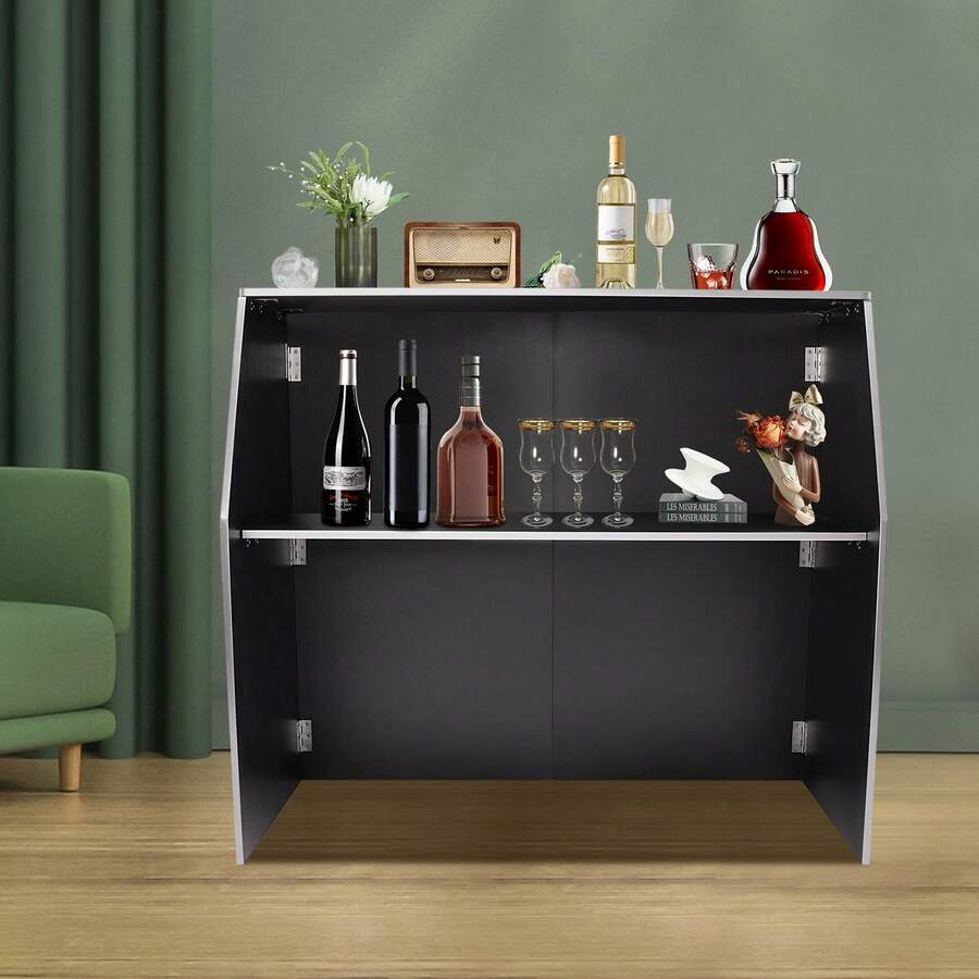 Portable Bar Cabinet Foldable Bar Portable Event Bar Rectangular ...
