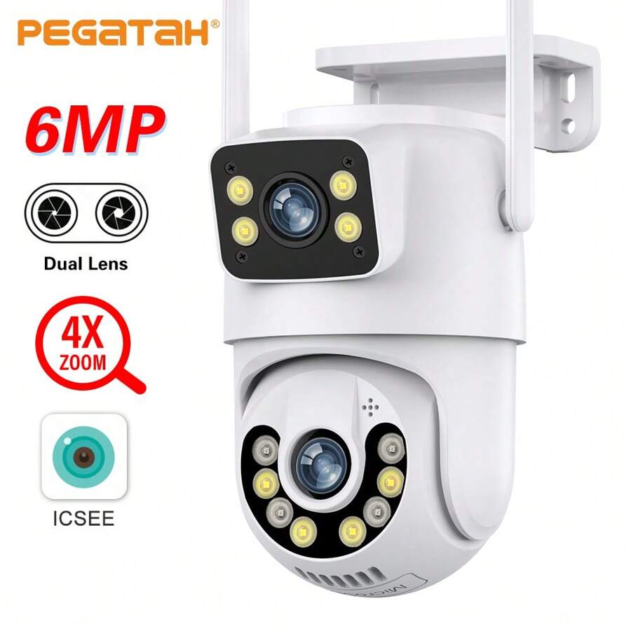 8MP Wifi IP-camera 4K HD Dual Lens Scherm Ai Menselijke detectie ...