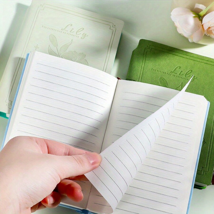 1pc Smooth Page Vintage Art A6 Printed Embossed Pocket Book With Pen ...