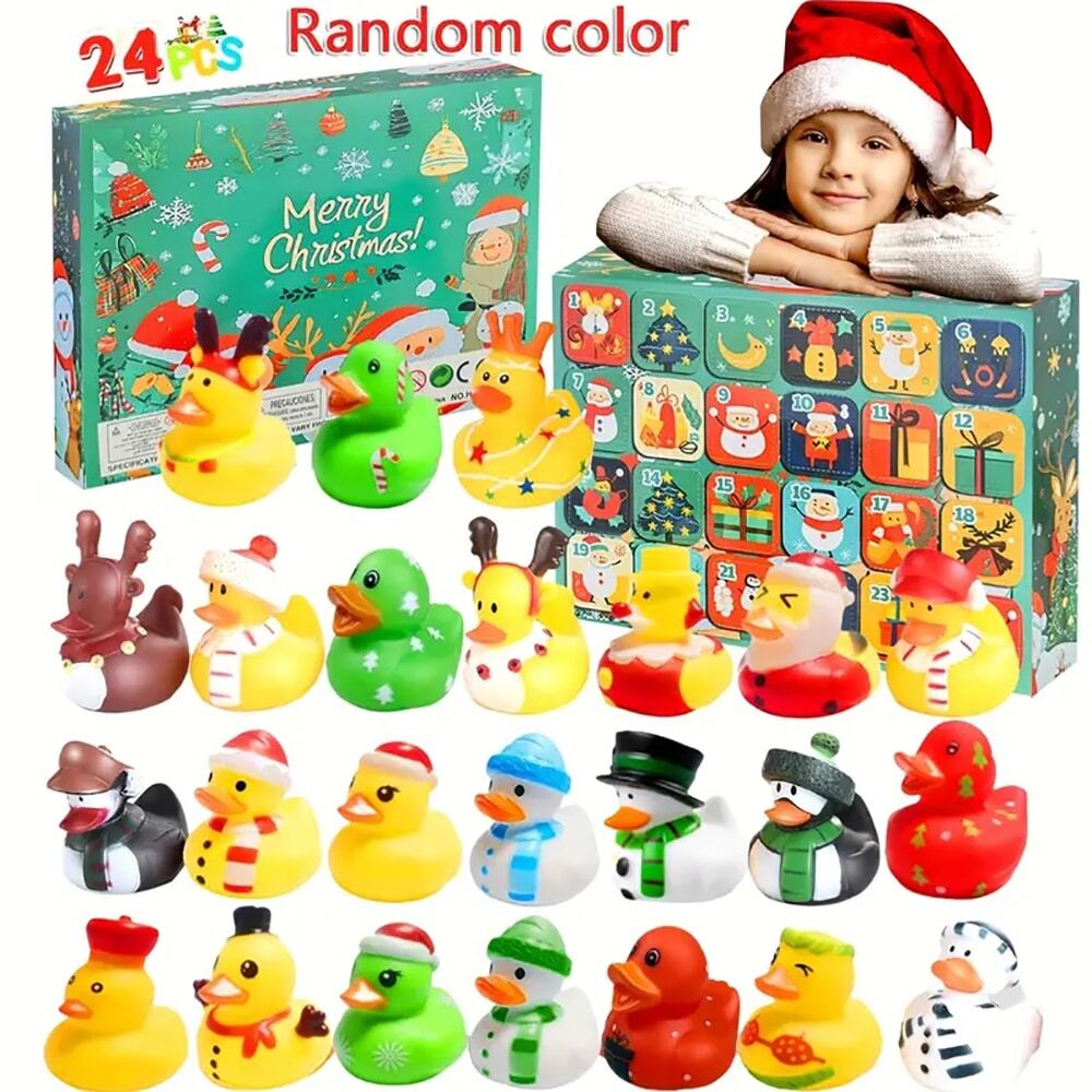 2024 Advent Calendar Mystery Box - 24 Random Color Rubber Ducks For ...