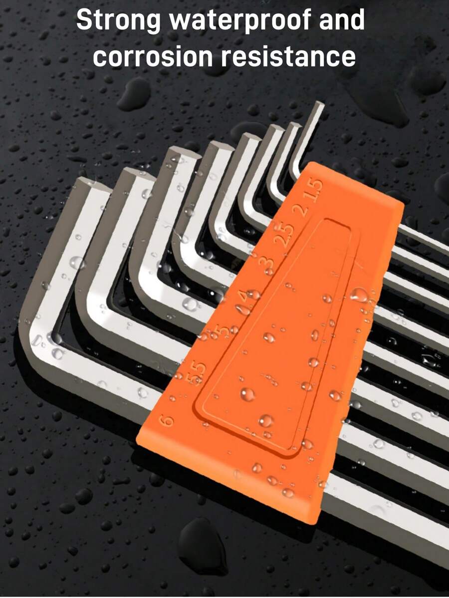 8-Piece Hexagonal Wrench Set 1.5mm-6mm Metric L-Shaped Long Arm ...