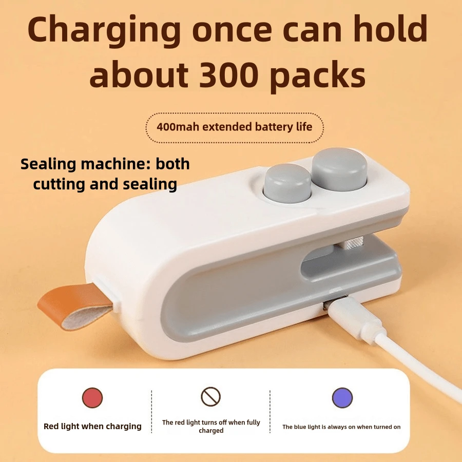 Mini Sealing Machine, Dual-Use For Cutting And Sealing Bags, Button ...