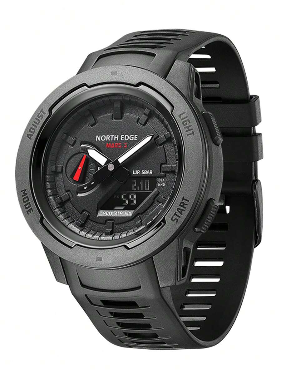 NORTH EDGE MARS 3 Men's Military Watch Digital Carbon Fiber Case For ...