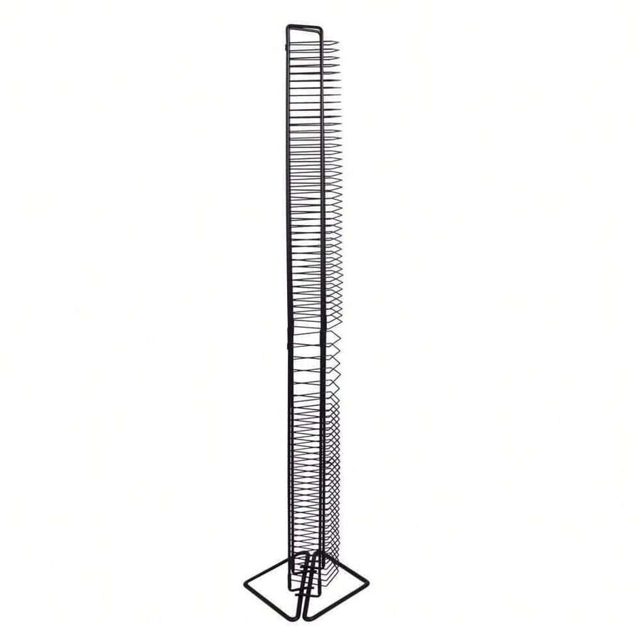 Atlantic Media Organizer CD Storage Tower Black Steel 80-Disc Modern ...