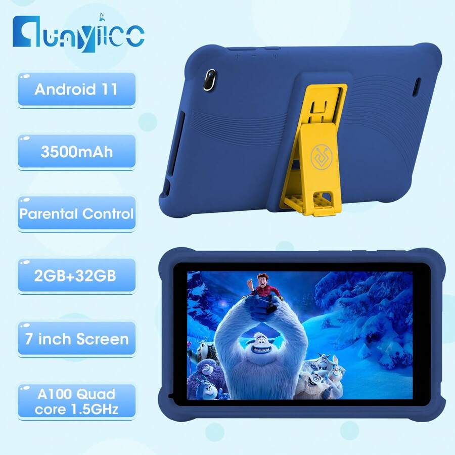 Kids Tablet 7 Inch Android 11 WiFi Camera Bluetooth 2GB RAM 32GB ROM ...