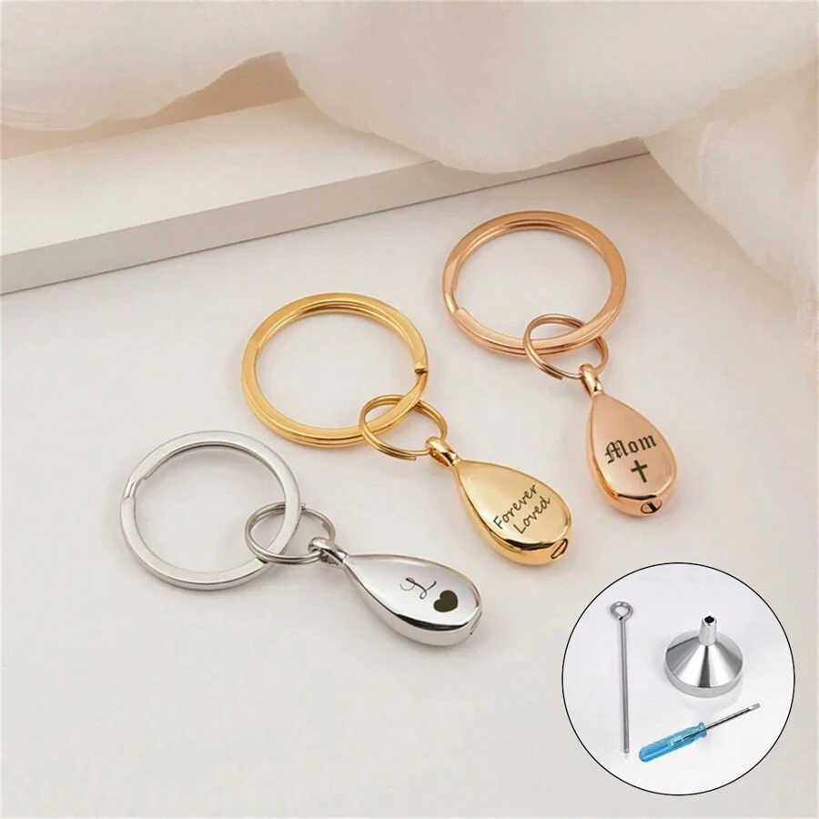 [Custom] Text Pet Urn Teardrop Key Chain | SHEIN UK