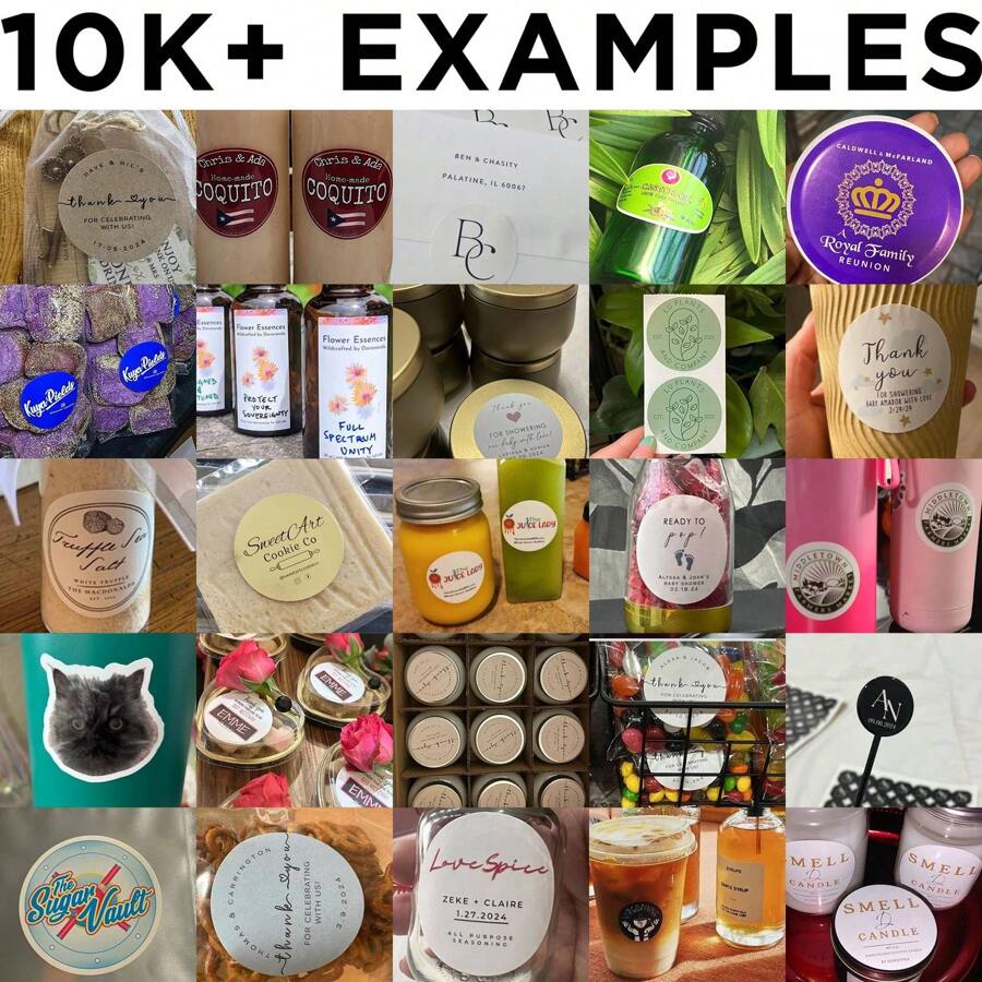 100Pcs Custom Stickers Personalized Business Labels Decals Customized ...