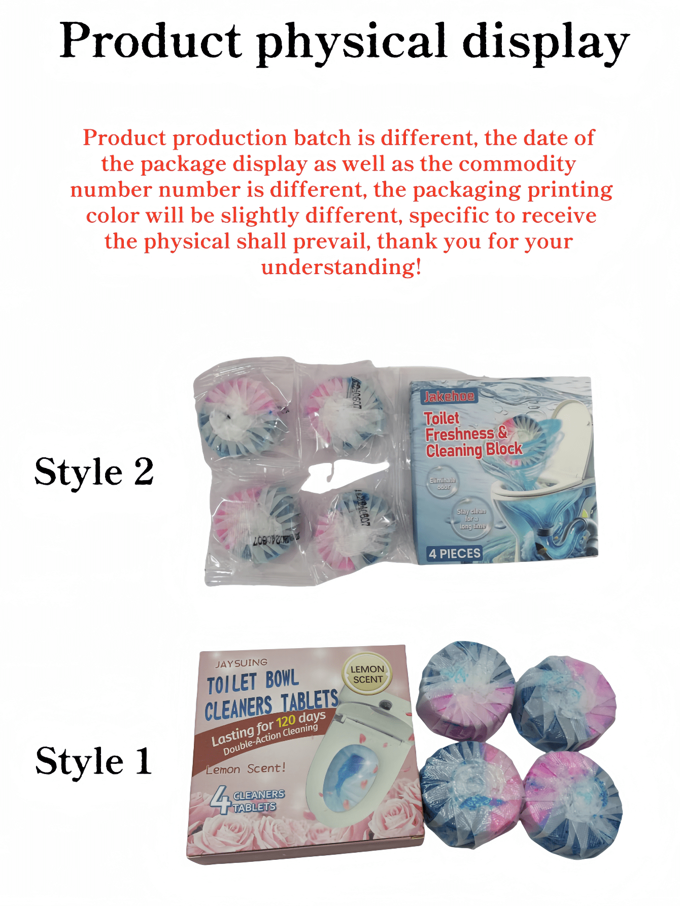 Toilet Cleaner Blocks - Deodorizing & Descaling Toilet Cleaning Blocks For Household Use To ...