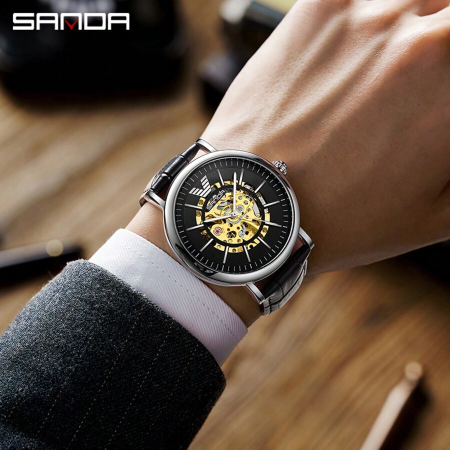 SANDA Sanda 2024 New 7010 Belt Fully Automatic Mechanical Fashion Trend ...