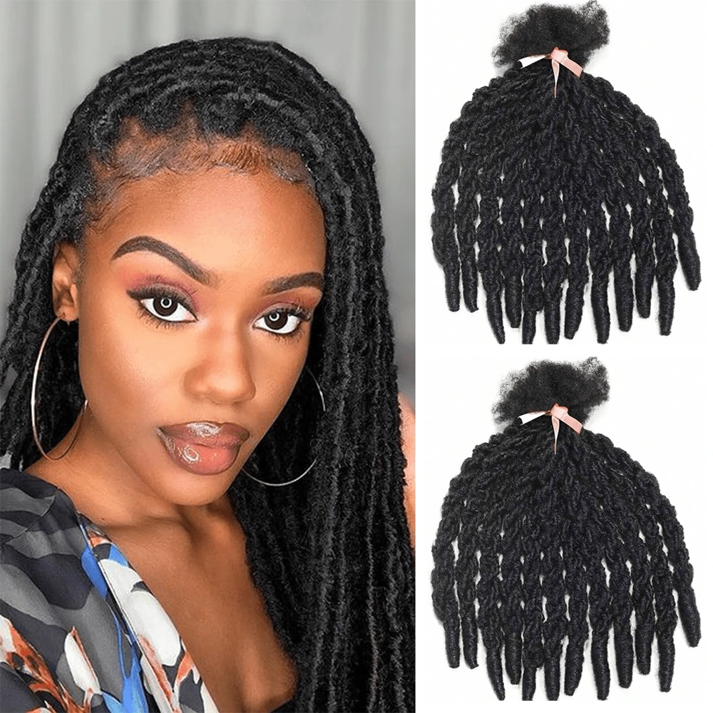 1/3 Packs 6/18 Strands Double Twisting Locs Crochet Hair 14Inch Natural ...