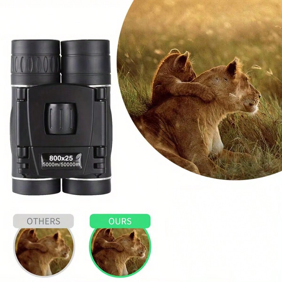 Binoculars HD Clear Powerful Remote Folding Mini Waterproof Dustproof ...